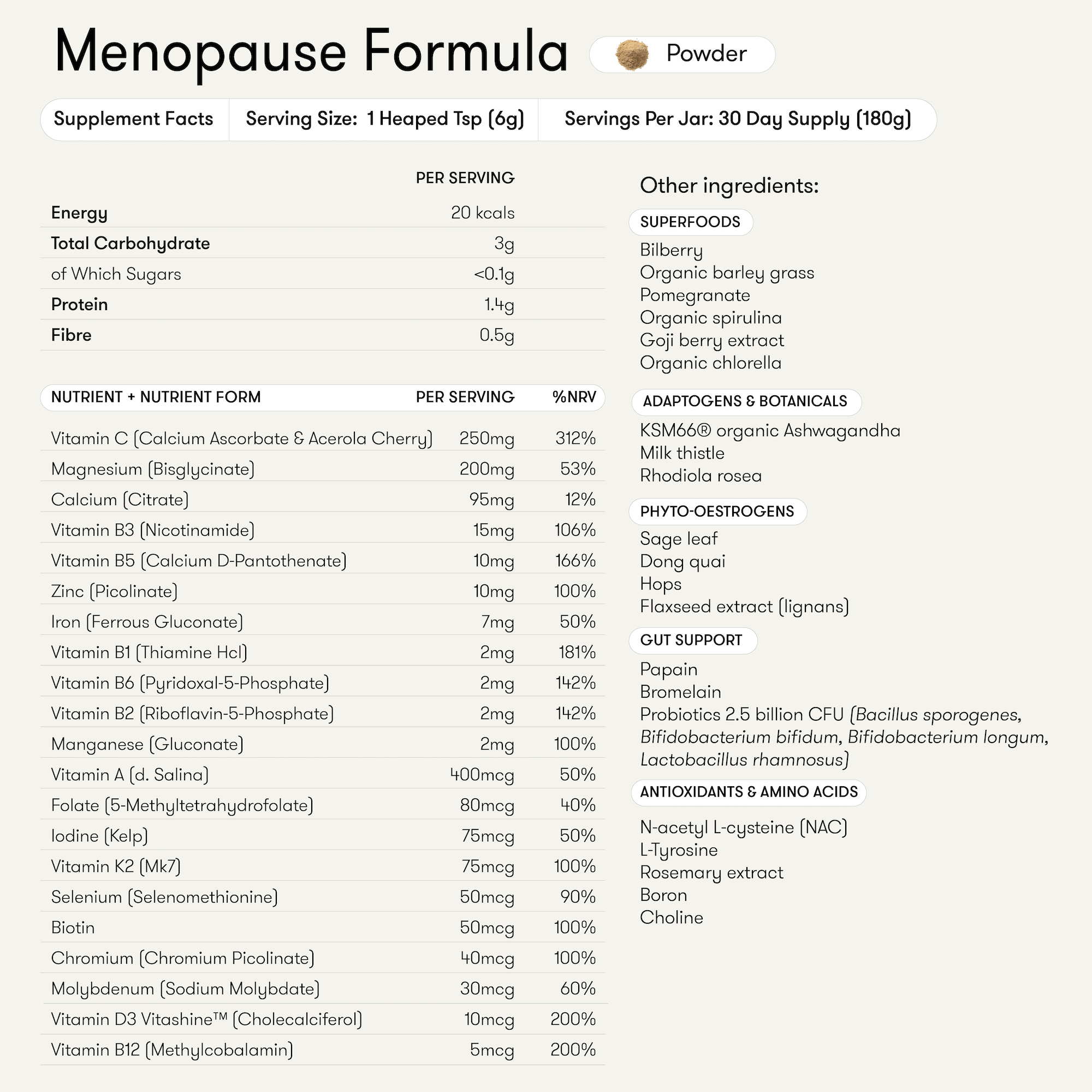 Menopause Supplement To Minimise Symptoms - Equi London